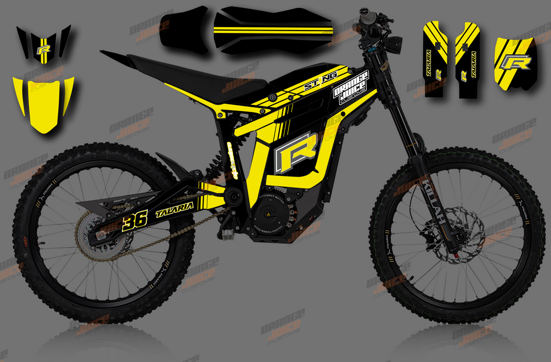Talaria Sting - Sting R Graphics kit (Fluro) – Orange Juice Customs
