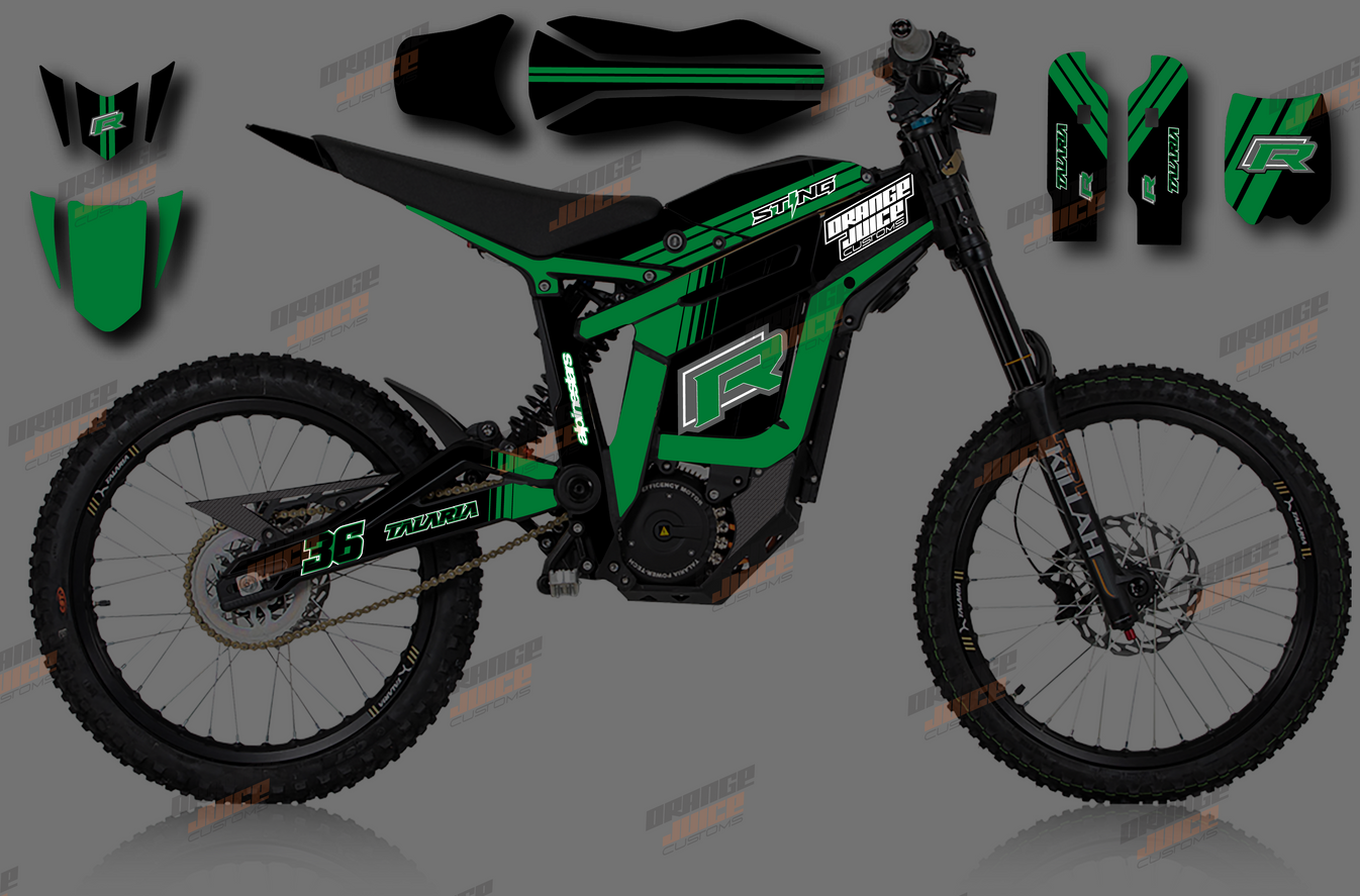 Talaria Sting - Sting R Graphics kit (Green) – Orange Juice Customs