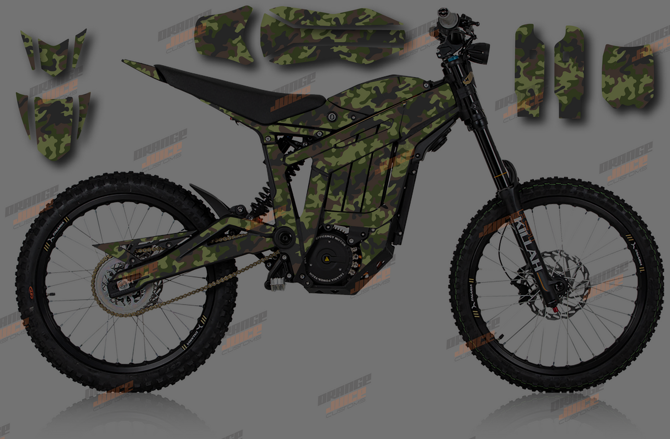 Talaria Sting - Military Camo Graphics kit – Orange Juice Customs