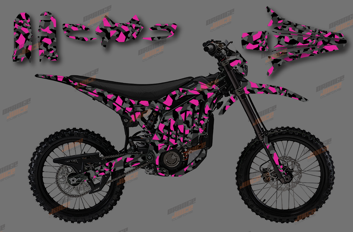 Sur Ron Ultra Bee - Camo Graphics kit (Pink) – Orange Juice Customs
